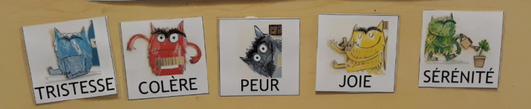 étiquettes vocabulaire la couleur des émotions - Ecole Saint-Vincent